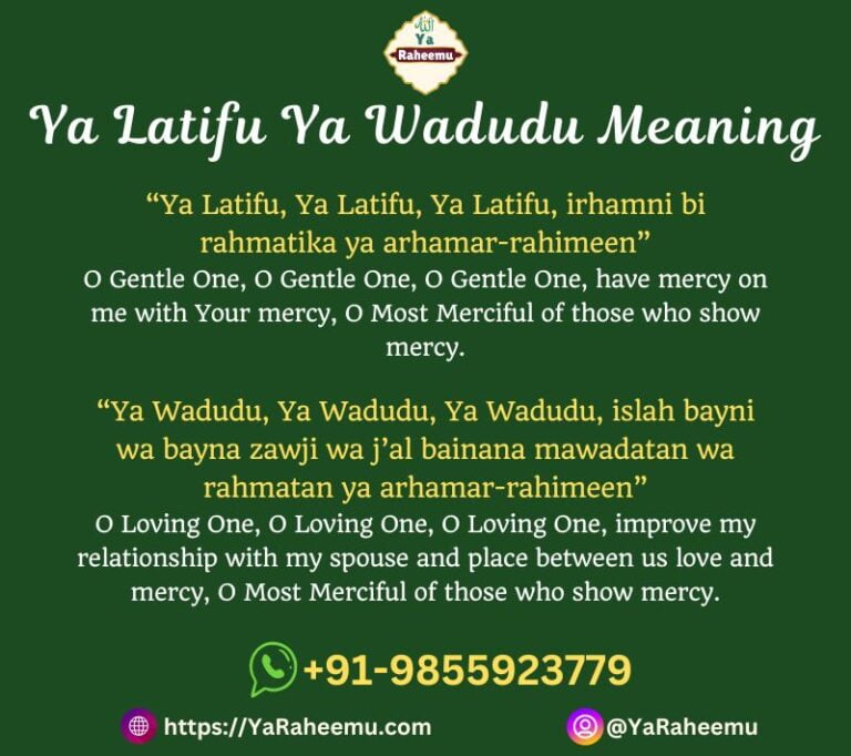 Ya Latifu Ya Wadudu Meaning and Benefits