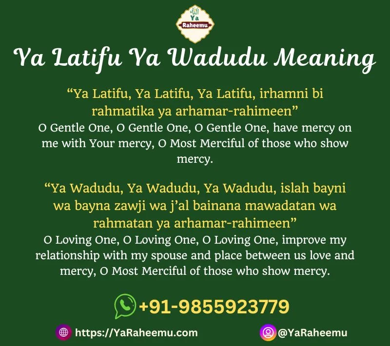 Ya Latifu Ya Wadudu Meaning and Benefits